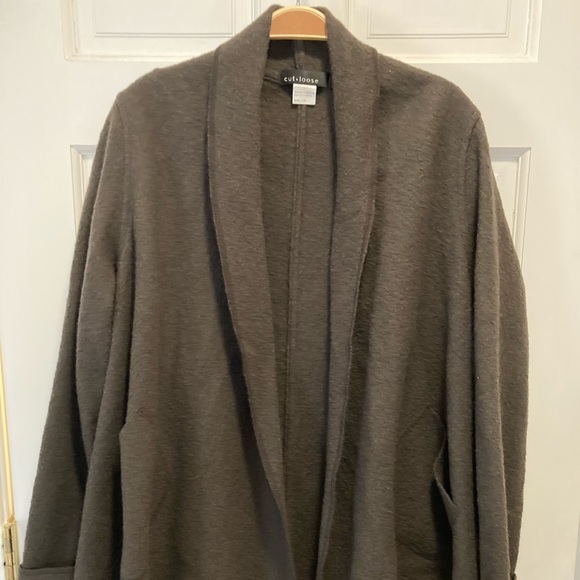 cut loose | Jackets & Coats | Cut Loose Green Wool Coat Wrap With ...